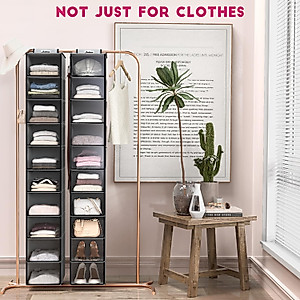 DOIOWN Hanging Closet Organizer and Storage: Upgraded 10 Shelf Closet Hanging Organizer with Clear Cover,Hanging Closet Shelves,Hanging Shelves for Closet