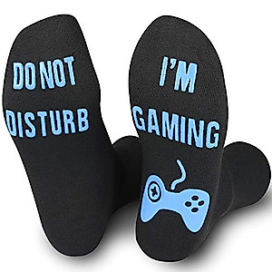 Birthday Gifts For Mens,Do Not Disturb Im Gaming Socks for Men,Teen Boys Gifts Ideas,Fathers Day Funny Gifts For Dad Sons