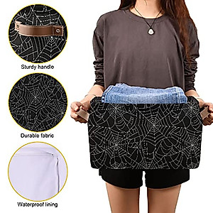 ALAZA Halloween Spider Web Black Foldable Storage Box Storage Basket Organizer Bins with Handles for Shelf Closet Living Room Bedroom Home Office 1 Pack