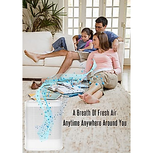 Zestaire Alpha 3 Air Purifier | 4 in 1 - UV Light + H13 True HEPA + Carbon Filter + Prefilter | Sleep Mode | 1008 sq ft. Coverage | Air Purifier for Pets, Home Air Cleaner