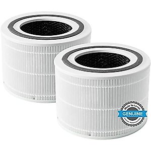 LEVOIT Core 300 Air Purifier Replacement Filter, 3-In-1 HEPA, High-Efficiency Activated Carbon, Core300-RF, 2 Pack, White