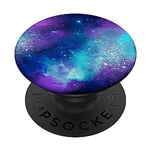 Space Nebula Galaxy Blue Purple PopSockets PopGrip: Swappable Grip for Phones & Tablets