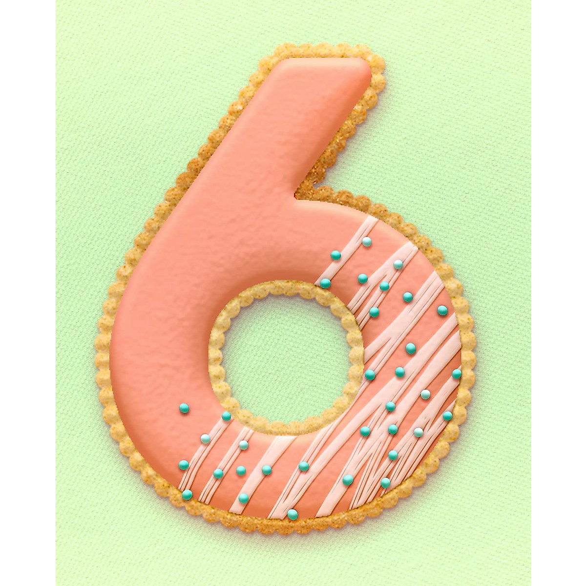 Number Six (6) Cookie Cutter, Premium Food-Grade Stainless Steel, Dishwasher Safe (6)