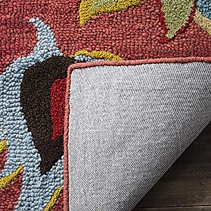 SAFAVIEH Blossom Collection 6' x 9' Rust / Multi BLM680B Handmade Premium Wool Area Rug