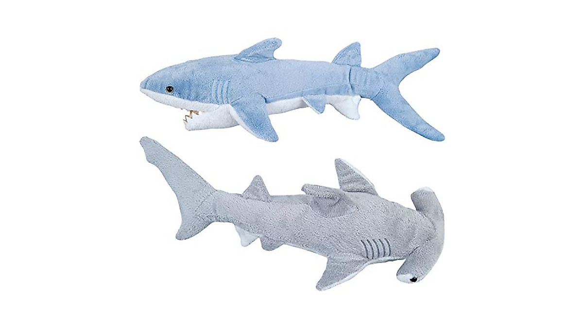 Bedwina Plush Shark Toys - Set of 2 Cuddly Sharks