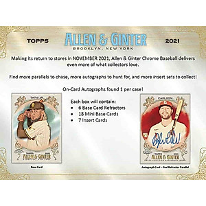 Topps 2021 Allen & Ginter Baseball Value Box