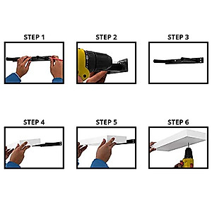 Sorbus Floating Shelves — Hanging Wall Shelves Decoration — Perfect Trophy Display, Photo Frames (White)