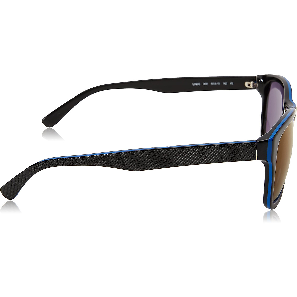 Lacoste L683S Square Sunglasses, Black/Blue/Black, 55 mm