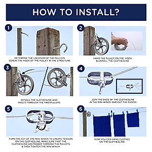 Strata 150 Feet Clothesline Outdoor Heavy Duty Galvanized Wire Steel Cable, Mocha PVC Coating - Clothes Line Wires for Outside Laundry Drying