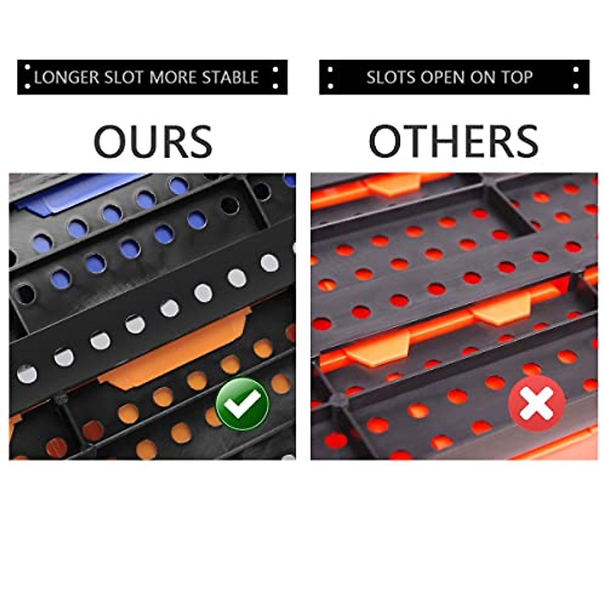 MULSAME Garage Storage Bins With Pegboard, Wall Mounted Parts Rack with 30PCS Bins Organizer, Stackable Garage Plastic Shop Tool, Garage Organizers for Nuts, Screws, Nails, Beads, Bolts Storage