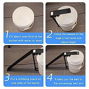 Rat Trap for House,Mouse Bucket Trap Rolling Mouse Trap Walk The Plank Auto Reset Humane Rat Trap,Live Catch and Release Bucket Spin Roller Multi Catch Ramp Included for Indoor Outdoor