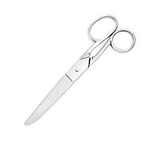 Yutoner Silver Office Scissors, Heavy Duty Sewing, Tailor Fabric Sewing Paper Cutting Shears Stainless Steel Cutter Leather Art Craft Office Scissors (6 Inch)