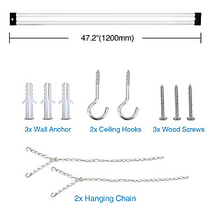 ZJOJO Linkable LED Shop Light for Garage, 4500lm 4FT 40W Utility Light Fixture for Workshop 6000K Daylight LED Workbench Light with Plug [250W Equivalent] Hanging or Surface Mount Black - 10Pack