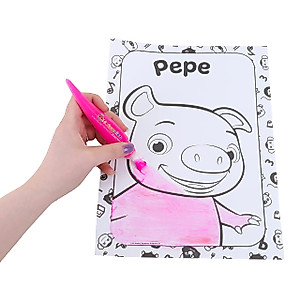 Toyland® Cocomelon Squeezy Paint Set Including 8 Paints, 10 Colouring Sheets & 5 Art Sheets - Cocomelon Toys