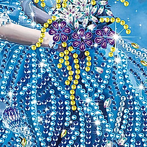 MVVMTOP 4 Pack Special Shaped Diamond Painting Kits for Adults, Diamond Art Kits for Kids Angel Wings Girl Partial Drill Rhinestone Crystal Diamond Dots for DIY Home Wall Decor