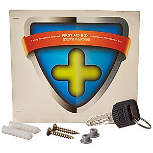 Glosen Locking Medicine Cabinet Wall Mounted and Portable Storage Container Big Capacity Green