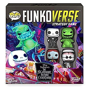 Funko Games Board 0-Base The Nightmare Before Christmas Funkoverse - TNBC - Light Strategy Board Game for Children & Adults (Ages 10+) - 2-4 Players - Collectible Vinyl Figure - Gift Idea