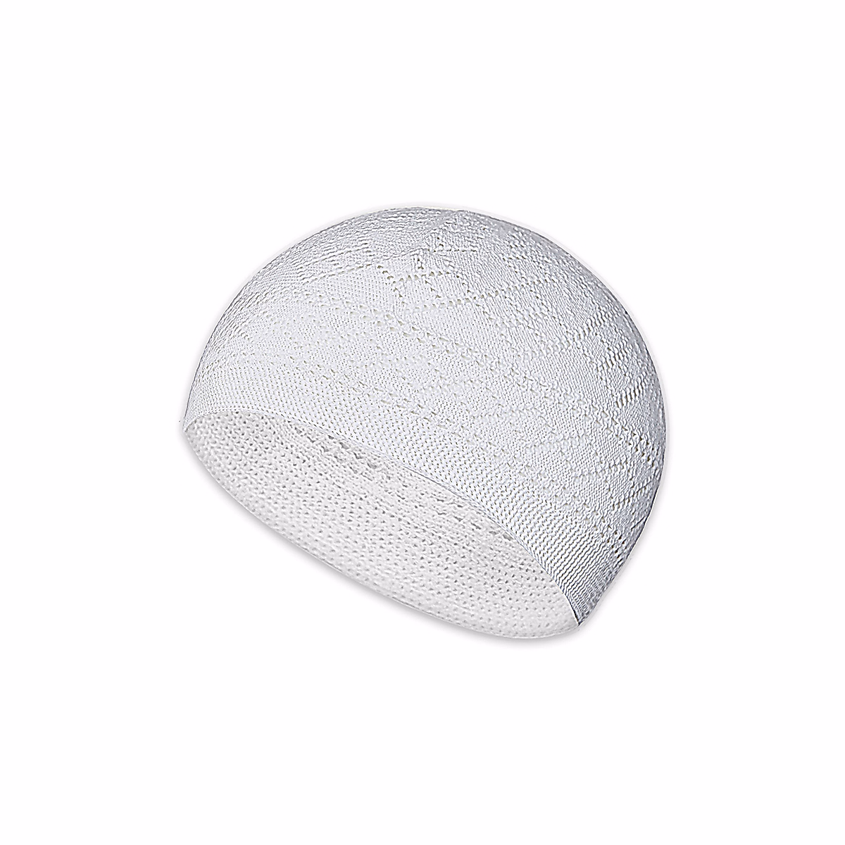 Kapobia Kufi Hats for Men, Muslim Clothes for Men,0 Breathable Skull Beanie, Crochet Cap, Handicraft Taqiyah, Cufi, Kufe (1 Piece, White Color)