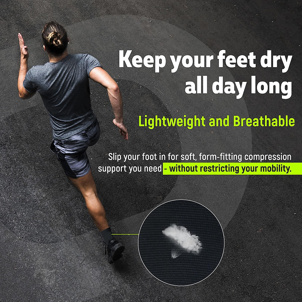 Ankle Brace Compression Sleeve for Men & Women (1 Pair) - Best Ankle Support Foot Braces for Pain Relief, Injury Recovery, Swelling, Sprain, Achilles Tendon Support, Plantar Fasciitis Socks