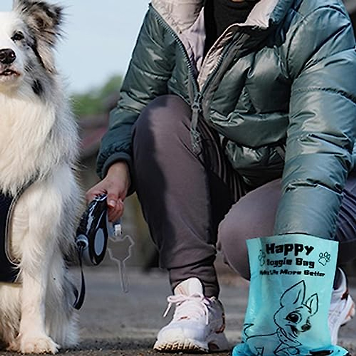 Biodegradable Dog Poop Bags - Strong, Leak-Proof, and Waterproof - Outdoor Pet Waste Management