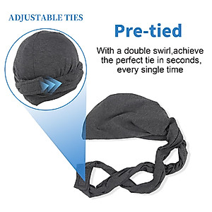 BAGIFT Turban Hat for Men,Silk Satin Lined Halo Turban Head Wrap Skull Cap for Men and Women (White)