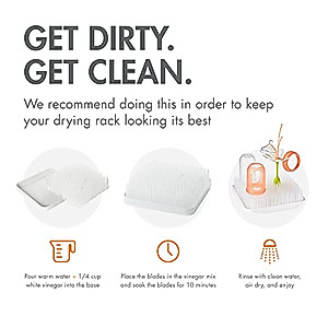 Boon Lawn Countertop Drying Rack,White, 13.5x11x2.5 Inch (Pack of 1) & Twig Grass and Lawn Drying Rack Accessory, White