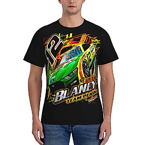 Ryan Blaney 12 Men's T-Shirt Crewneck T-Shirt Tight Sport Short Sleeve Classic Printing Performance
