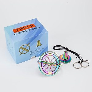 QLKUNLA Gyroscope Toy Metal Anti Gravity Rotating Desk Gyroscope Flying Motion Balance Physics Toy Educational Training Gift