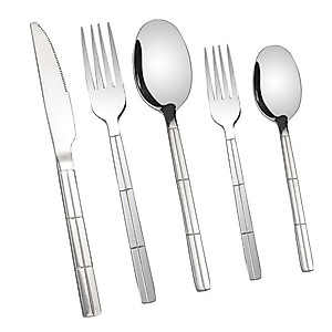 Lesbin 60-Piece Flatware/Cutlery, Stainless Steel Silverware, Service for 12