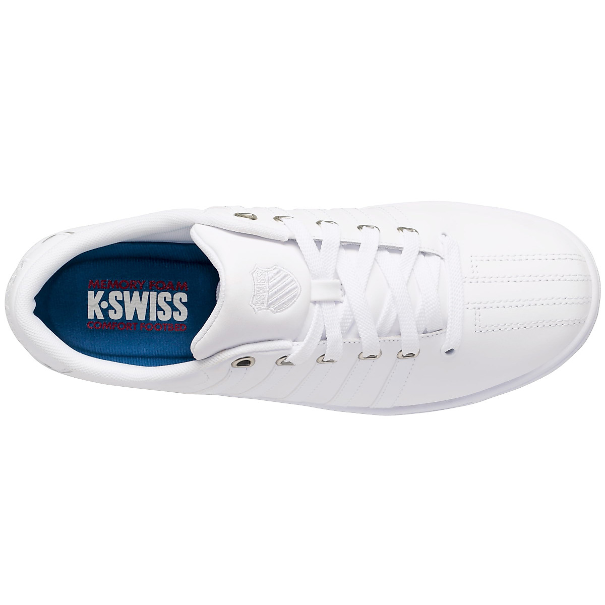 K-Swiss Women's Court Pro II CMF Sneaker, White/Silver, 7.5 M