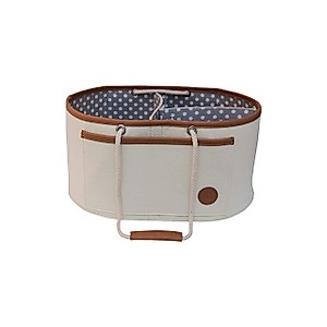 Diaper Caddy Organizer – Diaper Organizer Bag with Long Carry Handles – Neutral Diaper Caddy for Baby Shower or Gift Registry – Caddy for Baby Stuff with Removable Insert – Unisex Baby Organizer Caddy