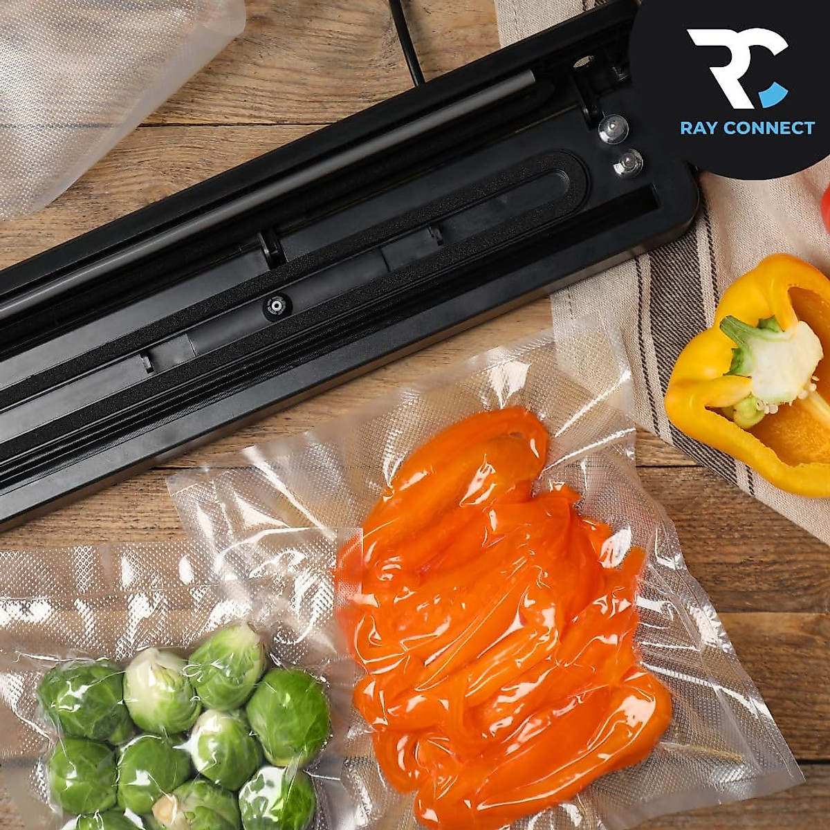 Generic Vacuum Sealer Bags Food Vac Bags for Storage 11""x20'(3rolls) 8""x20'(3roll s), Transparent