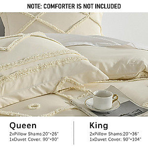 PERHOM Southwest Duvet Cover Queen - 3 Pieces Aztec Geometric Duvet Cover Set, 100% Cotton Breathable Farmhouse Queen Bedding Duvet Covers for All Season, Cocoa Brown, 90"x90", No Comforter