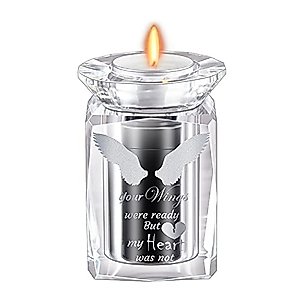 IFOLAINA Small Urn Angel Wings Miniature Urns Crystal Ashes Cremation Keepsake Holder for Ashes Adult Male Human Pet Dog Remember Your Love One Lost