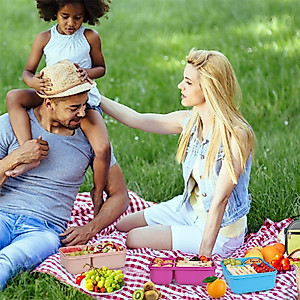 Caperci Premium Bento Box Adult Lunch Box for Older Kids - Leakproof 44 oz 3-Compartment Lunch Containers for Adults and Teens, Ergonomic Design, Built-in Utensil Set & BPA Free (Pink)