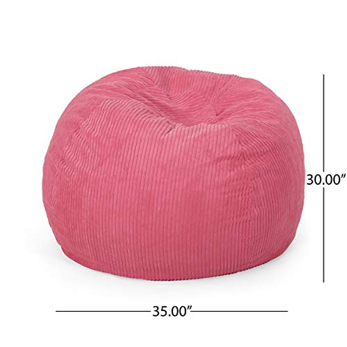 Christopher Knight Home Samantha 3 Foot Beanbag, Pink Rose