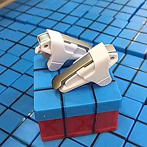 Washranp 2pcs Phone Gaming Triggers Second-Generation Chicken King Mini Metal Physical Button Free Fire Shooting Aim Key Controller Gamepads for Smart Phone White