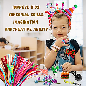 Pipe Cleaners Craft Bulk,Kids Toys & Games,Christmas Gifts,Arts Crafts,Chenille Stems Art Supplies for Projects Creative DIY Room Decor,Christmas Decorations,Juegos Para Niños Fidget Toys for Ages 5-7