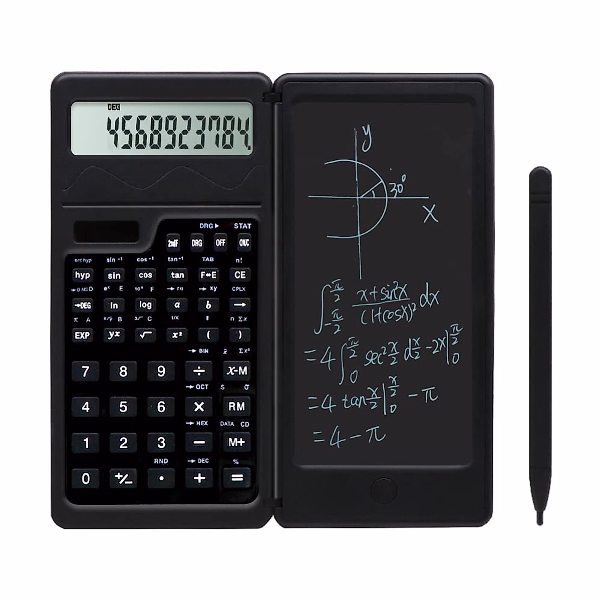 Solar Scientific Calculators，Lvesunny Scientific Calculator with Notepad, Large 10-Digit Display Screen, Solar and Battery Power, Ideal for Basic Math, Perfect School Supplies for Students (Solar)