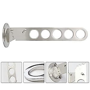 iplusmile Closet Organizer for Hangers Steel Stainless Multiple and Saver Rod Storage S Arm Size Mount Clothes Swing Rack Collapsible Clothing Hooks Garment Hanger Holder with Space Clo