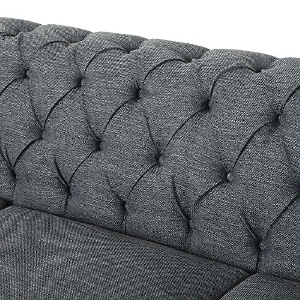 Christopher Knight Home Saragus Sofas, Charcoal + Dark Brown
