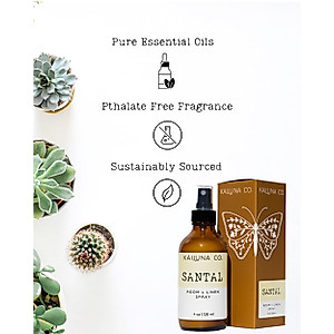 Santal Artisan Natural Room and Linen Spray with Pure Essential and Fragrance Oils, Made in California (4 oz), 33