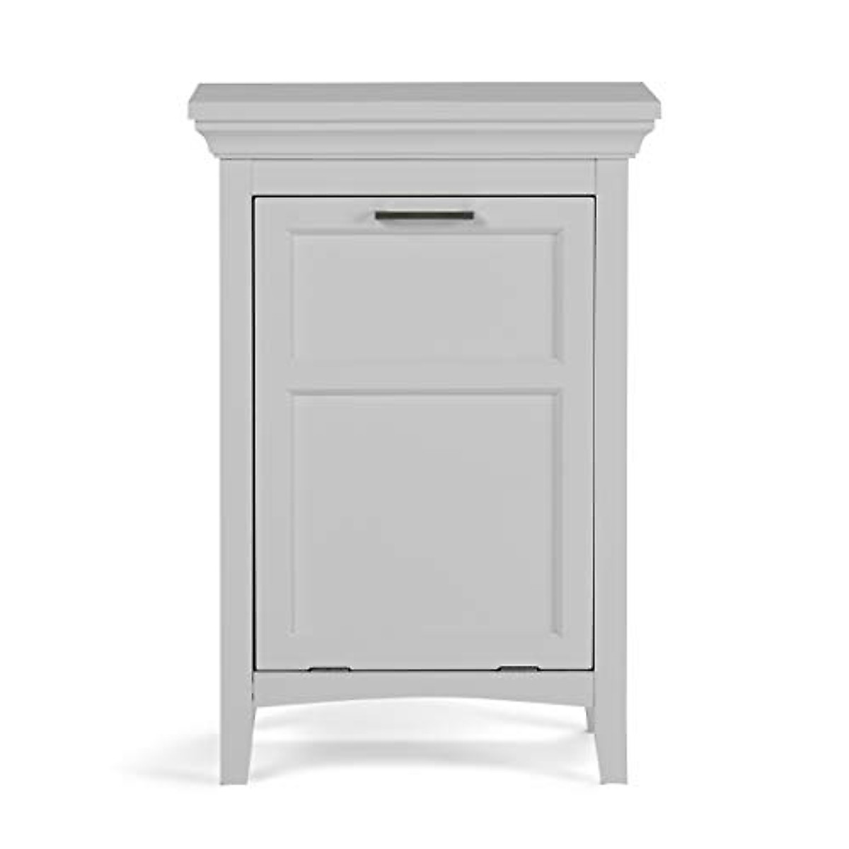 SIMPLIHOME Avington 29.9 inch H x 20.5 inch W Laundry Hamper in Pure White with 1 Storage Compartment, for the Bathroom