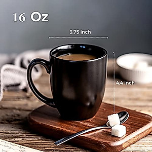 AmorArc 16oz Coffee Mugs Set of 6, Large Ceramic Coffee Mugs for Man, Woman, Dad, Mom, Modern Coffee Mugs Set with handle for Tea/Latte/Cappuccino/Milk/Cocoa. Dishwasher&Microwave Safe, Multi