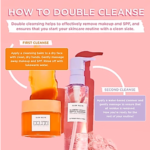 Glow Recipe Papaya Enzyme Cleansing Balm Makeup Remover - Gentle Exfoliator, Makeup Melting Balm & Face Cleanser for Women - Exfoliating Face Wash to Even Skin Tone & Lock-in Facial Hydration (3.38oz)