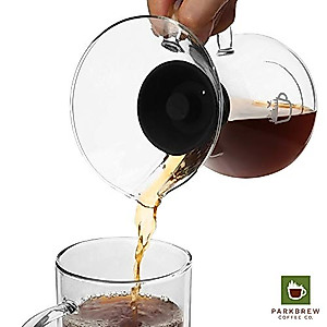Chemex Pour Over Coffee Lid – Made by ParkBrew Coffee Co. and Fits Chemex 6, 8, and 10 Cup PourOver Coffee Carafe, Bodum, Bean Envy, Coffee Gator, and Other Classic Pour Over Coffee Makers or Drippers