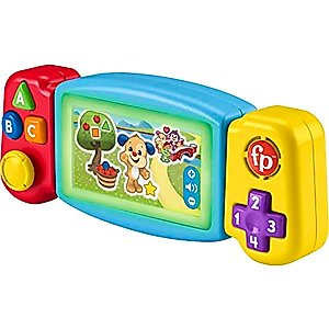 Fisher-Price Laugh & Learn Baby & Toddler Toy Twist & Learn Gamer Pretend Video Game with Lights & Music for Ages 9+ Months