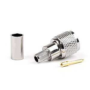 Areyourshop 10Pcs Mini-UHF Male Crimps Connector for RG-58/U Cable Motorola Antenna