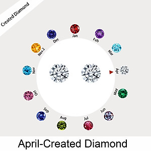 Ursilver Topaz Earrings for Women - Sterling Silver Birthstone Earrings 0.8CT White Topaz Diamond Birthstone Stud Earrings Birthday April Birthstone Jewelrys Gifts for Women