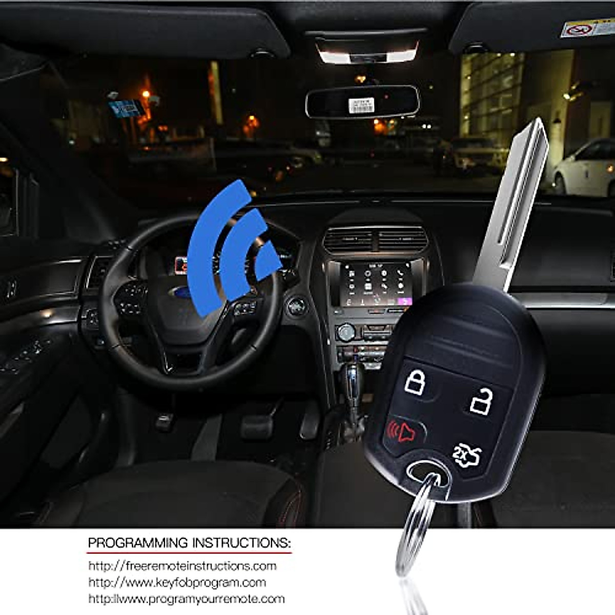 Key Fob Replacement Fits for Ford Explorer 2001-2015 Mustang 2005-2014 Expedition 2003-2017 Edge 2007-2015 Focus 2006-2011 Mercury Sable 2000-2009 Mazda Car Keyless Entry FCCID: CWTWB1U793 Pack of 1